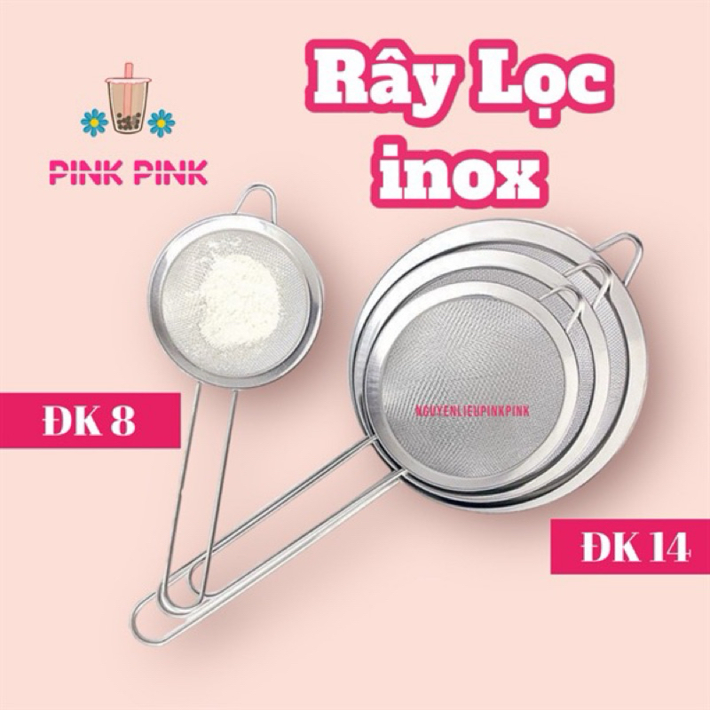 DỤNG CỤ RÂY LỌC THỨC ĂN - THỨC UỐNG INOX ĐƯỜNG KÍNH 8 - 14 - 20CM ...