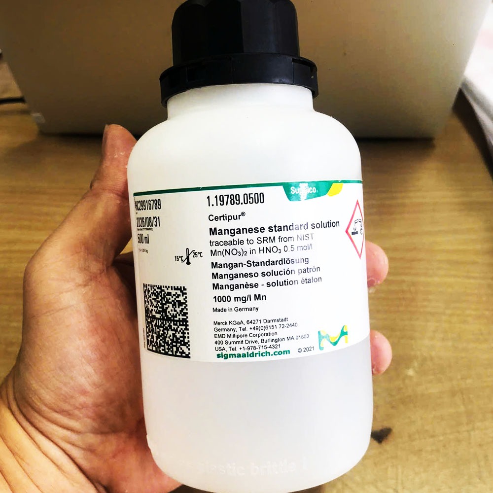 Manganese Standard Solution - Chuẩn Mangan 500ml dùng trong thí nghiệm ...