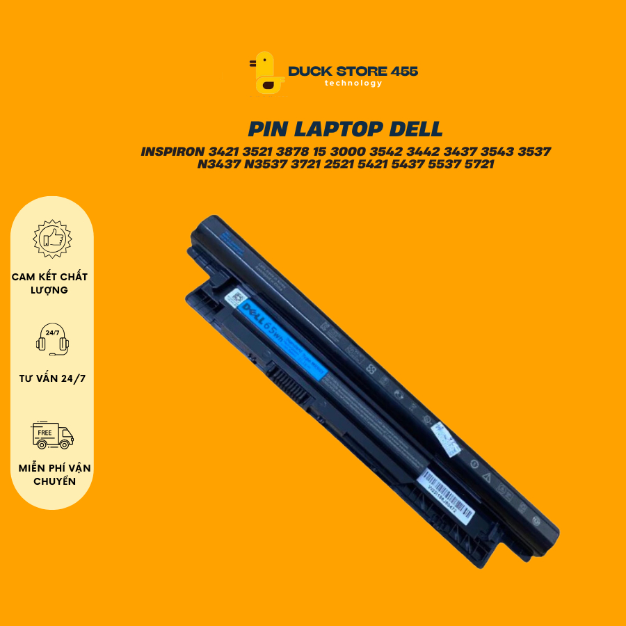 Pin ZIN Dell Inspiron 3421 3521 3878 15 3000 3542 3442 3437 3543 3537 ...