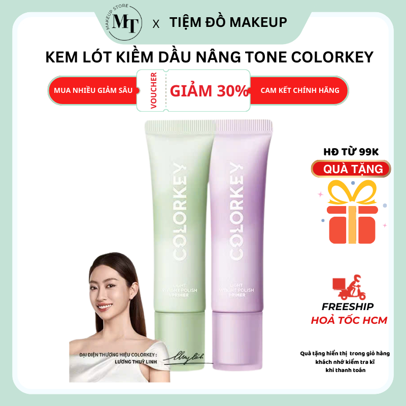 Kem lót hiệu chỉnh màu da COLORKEY kiềm dầu lâu xuống tone | MT MAKEUP ...