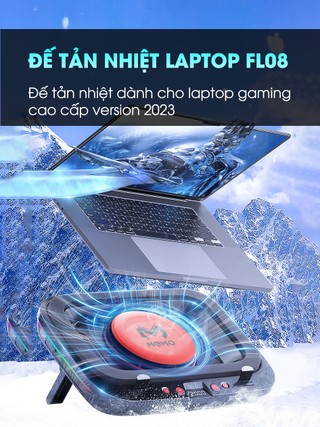 Tản nhiệt laptop gaming MEMO FL08 mới cùng 30 chế độ điều chỉnh gió màn ...