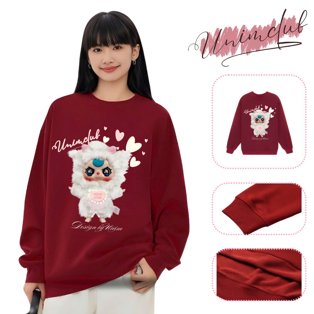 [Three Baby V3] Áo Sweater Three Baby V3 Kitten Trắng Nỉ Chân Cua Cao ...