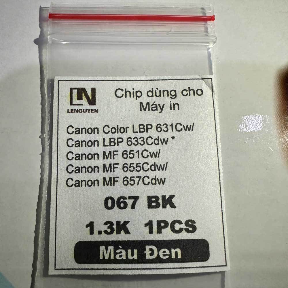 Chip 067 BK/C/M/Y cho mực máy in Canon LBP 631cw/ 633cdw/ MF651cw ...