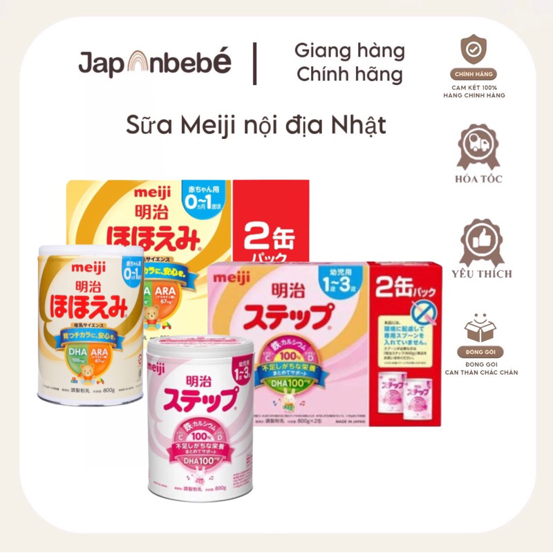 Sữa Meiji 0-1/1-3 nội địa Nhật lon 800gr | Shopee Việt Nam