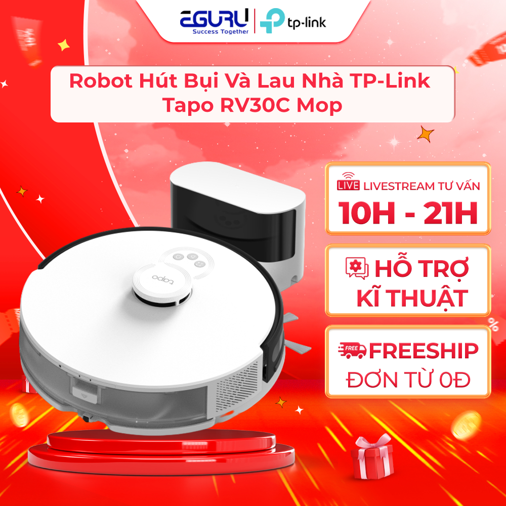 Robot Hút Bụi Và Lau Nhà TP-Link Tapo RV30C Mop / RV30C Mop Plus Điều ...