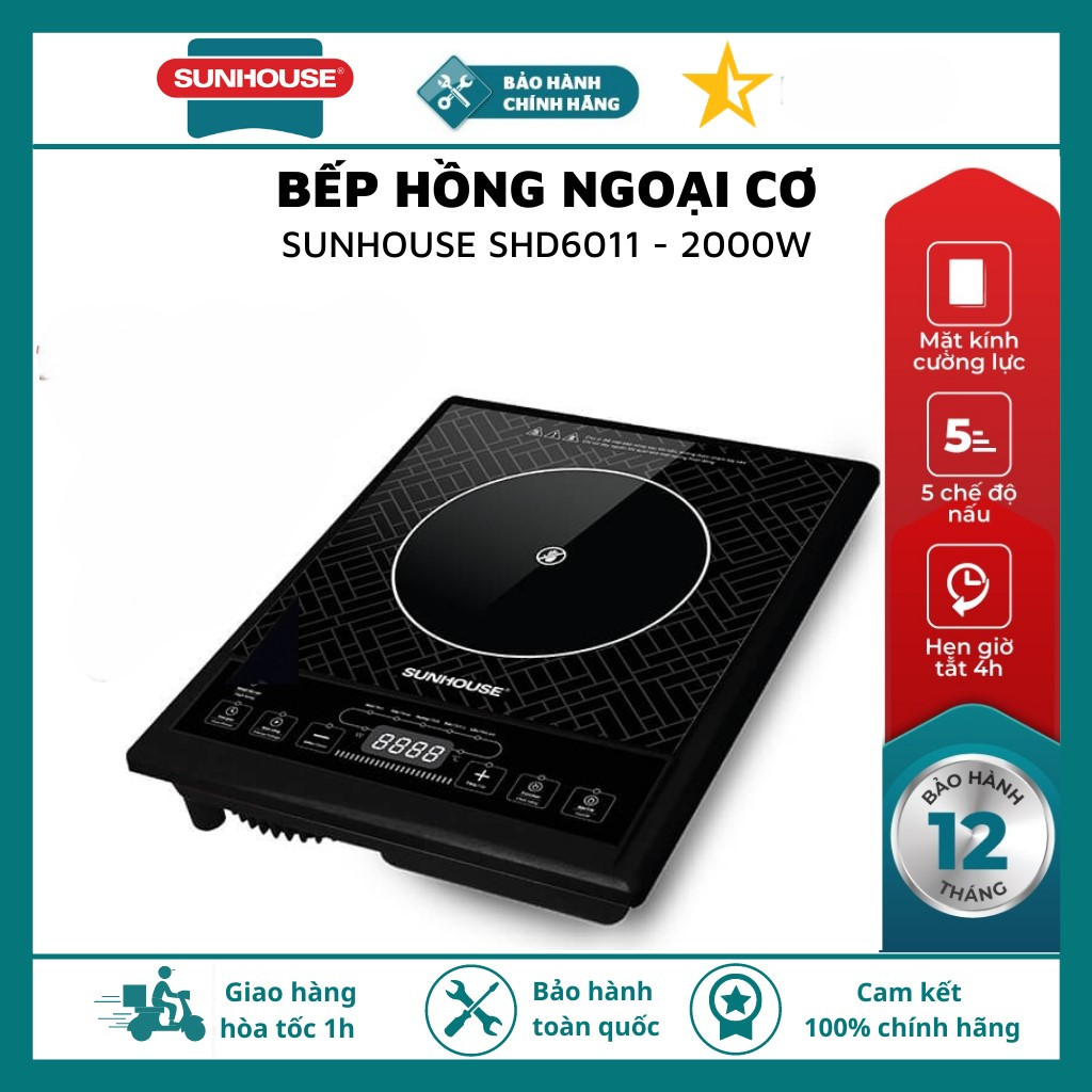 Bếp hồng ngoại Sunhouse SHD6011 2000W | Shopee Việt Nam