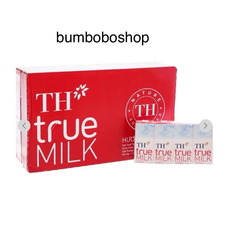 Thùng 48 hộp sữa TH TRUE MILK vị dâu (180ml/hộp) - date 8/2025 | Shopee Việt Nam