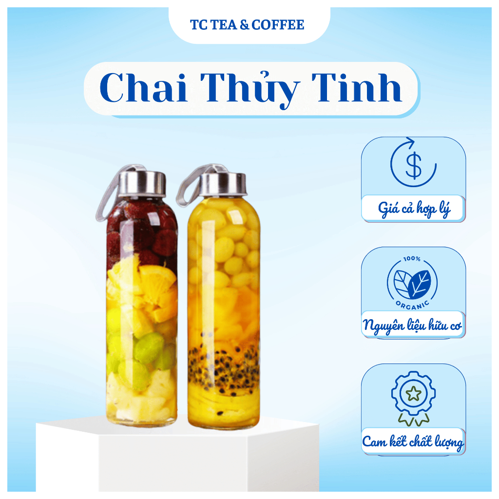 Chai Thủy Tinh Có Dây Xách 500ml Lọ Đựng Nước Thủy Tinh Cao Cấp Bình ...
