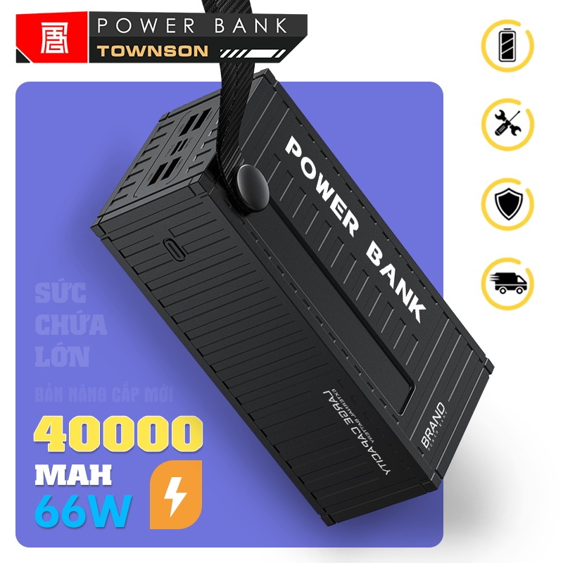 Sạc Dự Phòng 40000mAh Có Sạc Nhanh PD 20W Màn Hình LED Hiện Thị Phần ...