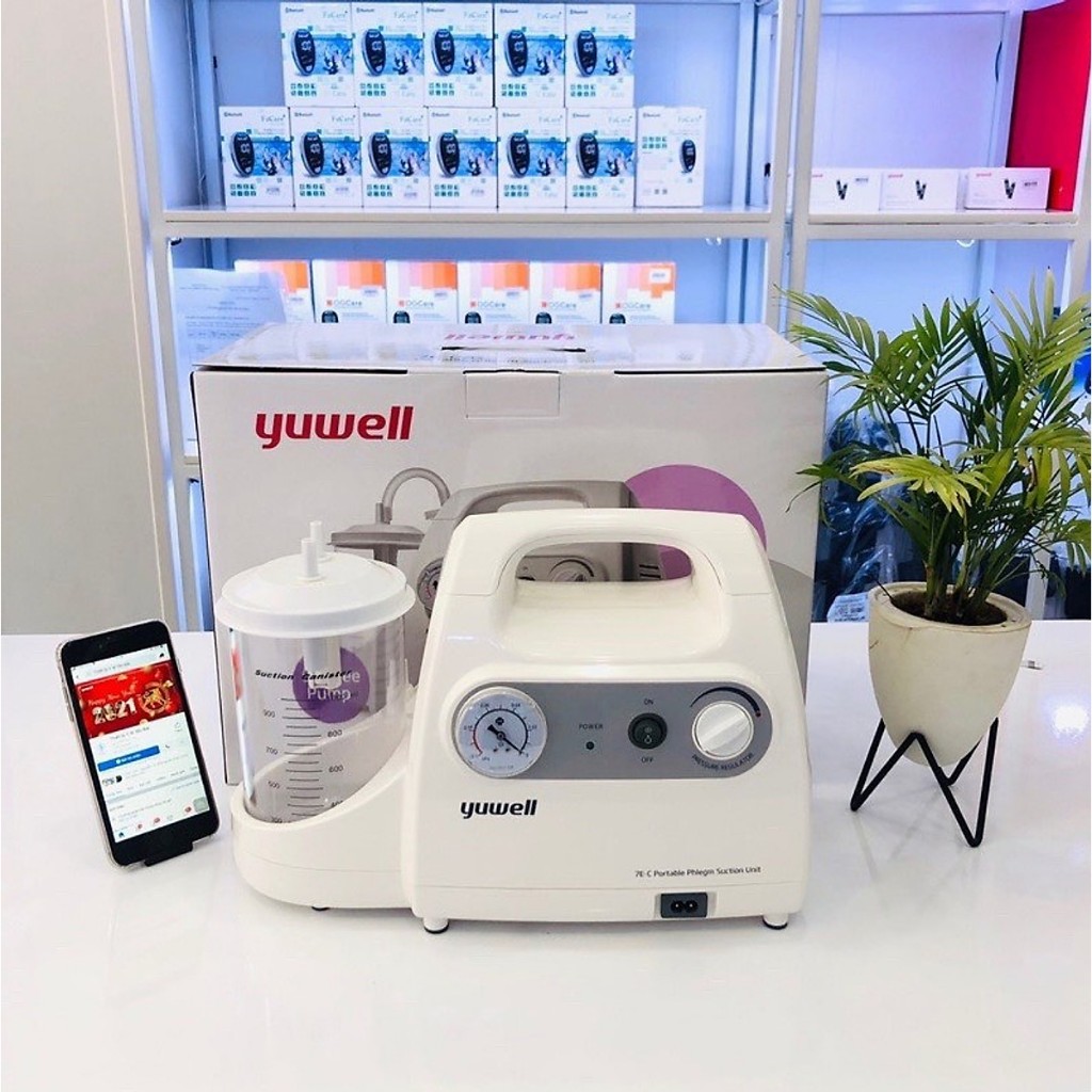Máy hút dịch, mũi, đờm Yuwell 7e-c tặng 2 đầu hút mũi | Shopee Việt Nam