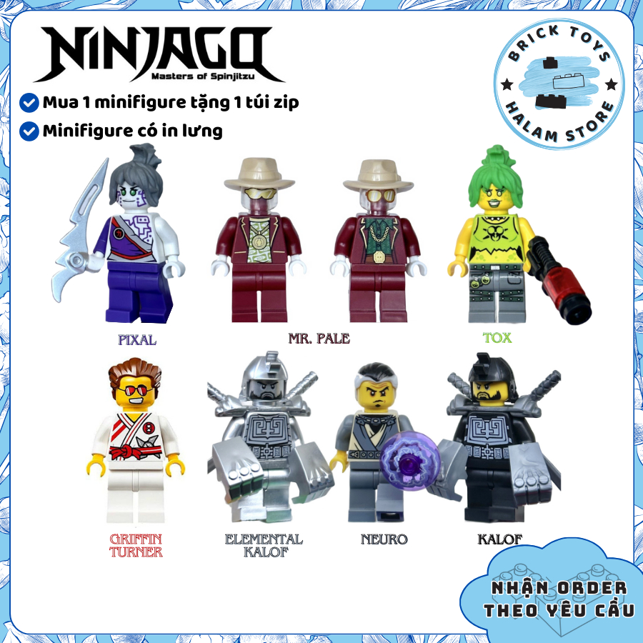 [Có sẵn] Đồ chơi lắp ráp minifigures Ninjago Kalof Neuro Pale - Mô hình ...