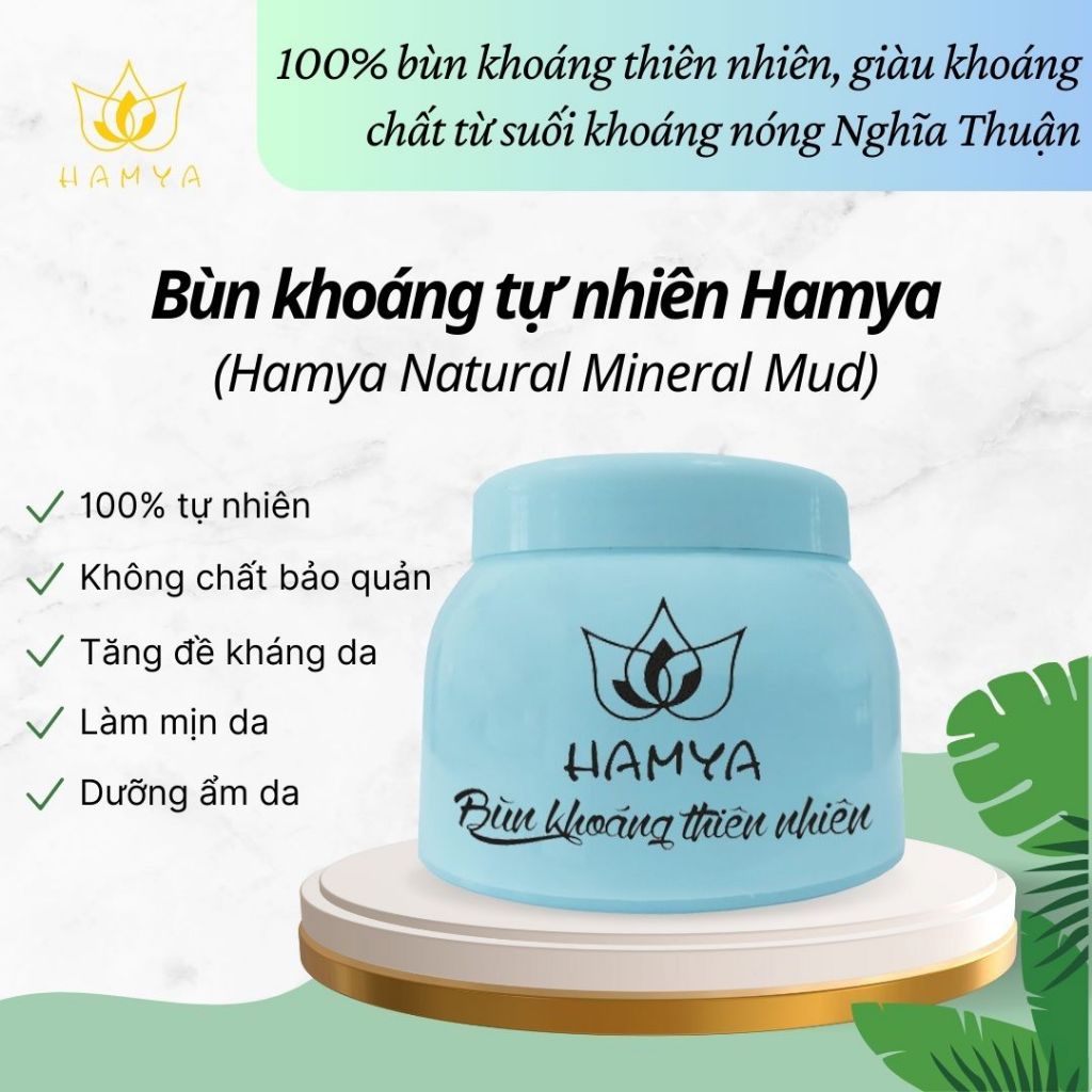 Bùn khoáng thiên nhiên Hamya dưỡng da không gây khô da khi dùng 150gr ...