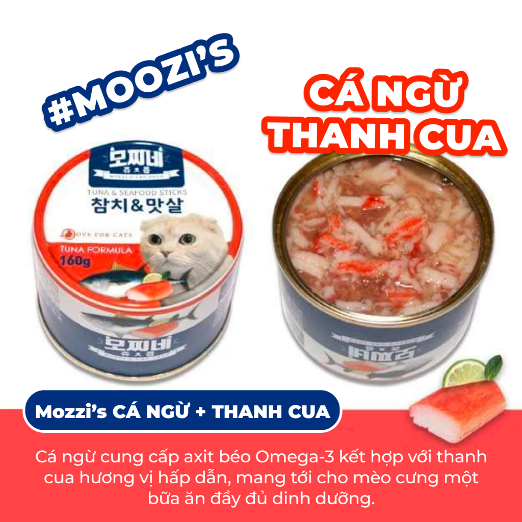 Thức Ăn Cho Mèo Pate Mozzi 160g Nhập Khẩu Hàn Quốc | Thịt Hộp Mozzi's ...