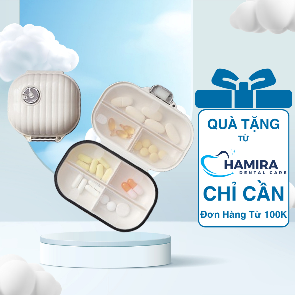 Hộp đựng thuốc mini HAMIRA 7 ngày chống ẩm, chia ngăn nhỏ gọn dễ dàng ...