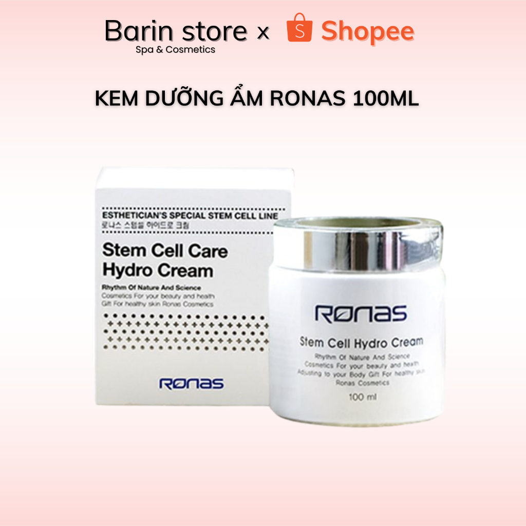 Kem Tế Bào Gốc Ronas- Ronas Stem Cell Hydro Cream 100ml Kem Dưỡng Ẩm Trăng Sáng Da | Shopee Việt Nam