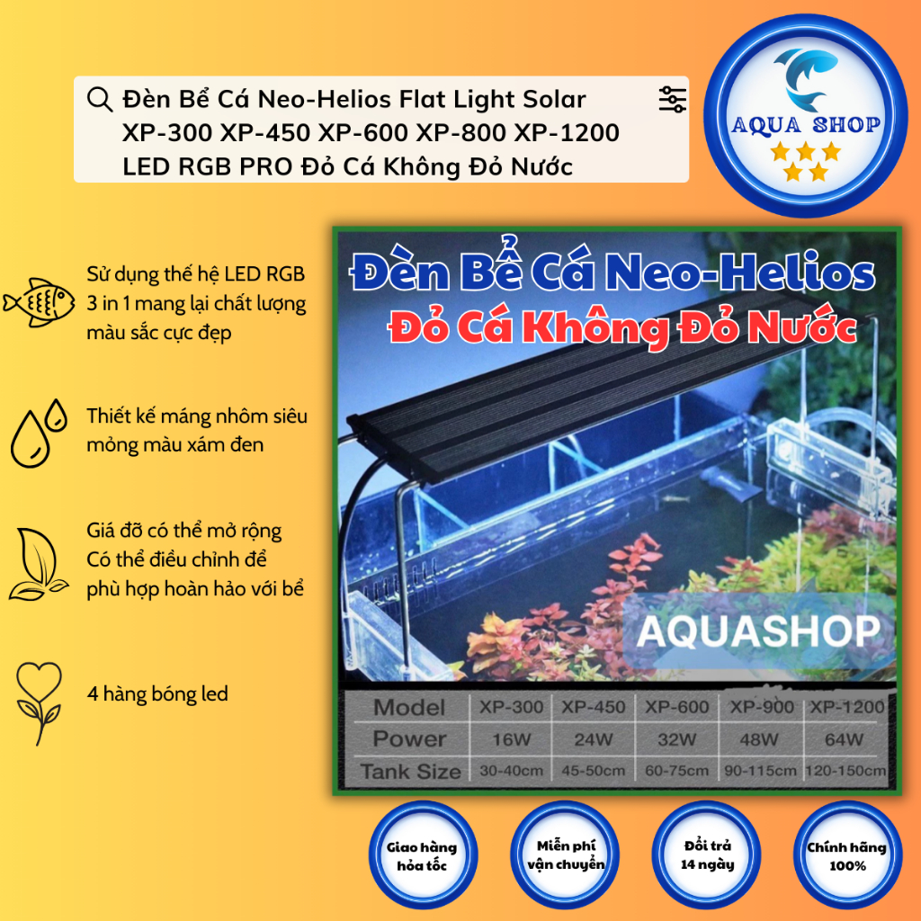 Đèn Bể Cá Neo-Helios Flat Light Solar XP-300 XP-450 XP-600 XP-800 - LED ...