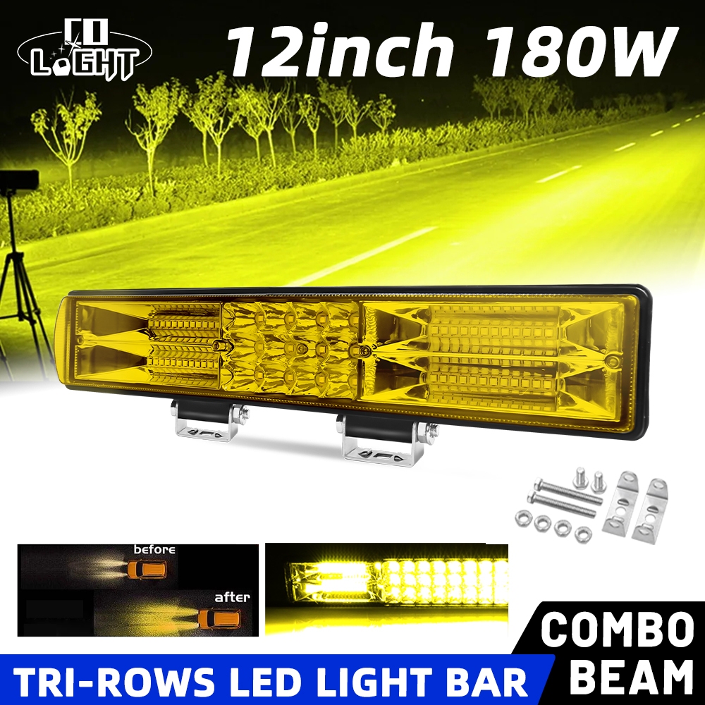 12-40Inch Trị Hàng 8D LED Bar Offroad Led Bar Combo Dầm Trắng Vàng Led ...