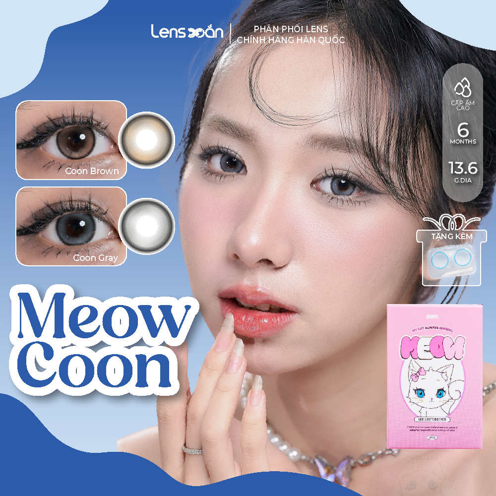 Kính áp trọng cận 6 tháng LENS XOẮN lens giãn tròng tự nhiên tròn mắt ...