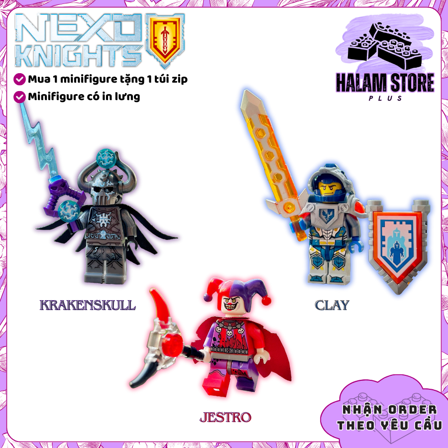 [Giá độc quyền] Đồ chơi lắp ráp minifigures Nexo Knights bộ 3 mô hình ...