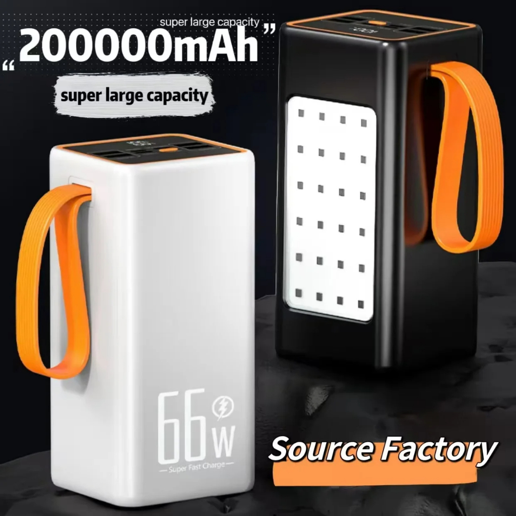 Sạc dự phòng dung lượng lớn 200.000 MAh 120W 66W Đèn cắm trại ngoài trời Đèn LED - Tích Hợp 20 ...