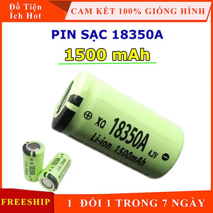 Pin sạc 18350A dung lượng 1500mAh 4.2V dùng cho đèn pin cầm tay siêu ...