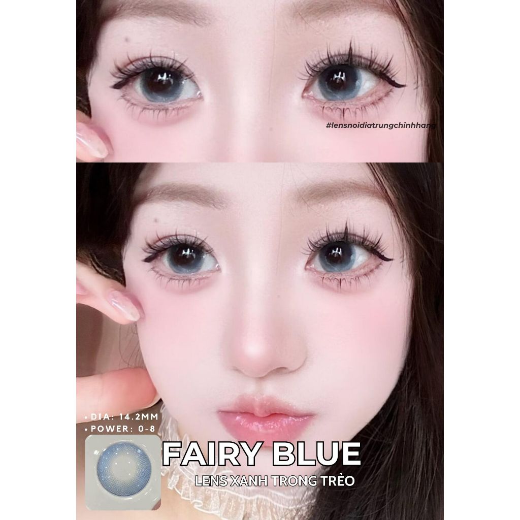 Lens douyin mắt xanh blue trong trẻo thương hiệu LENSLENS, kính áp ...