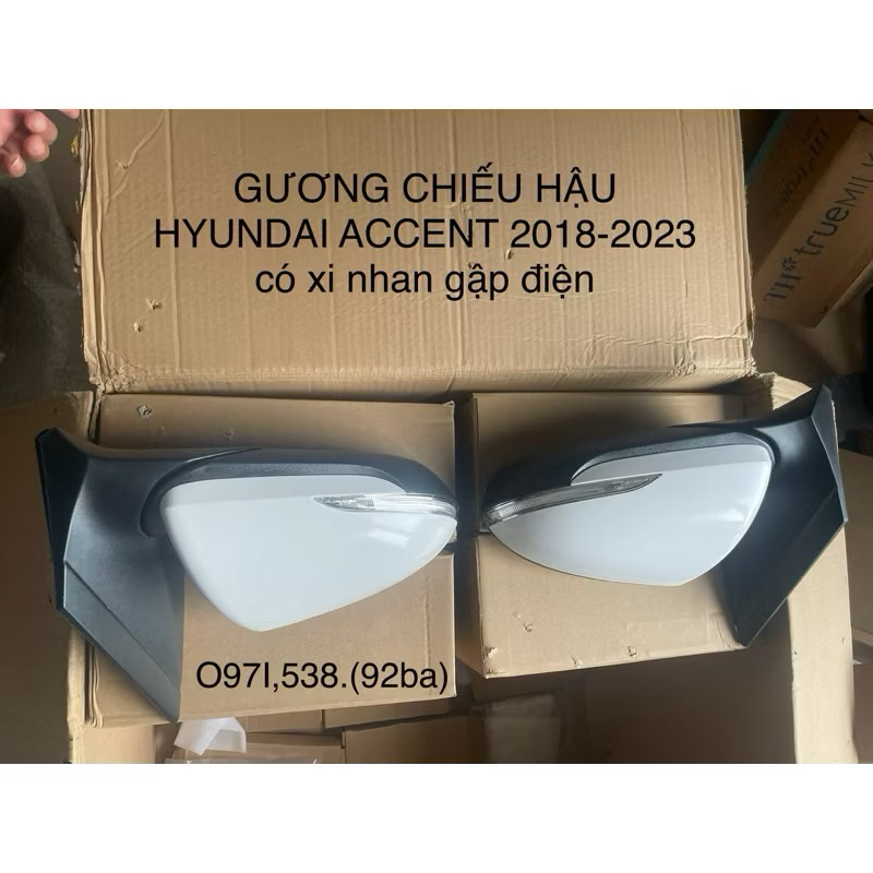 2 GƯƠNG CHIẾU HẬU HYUNDAI ACCENT 2018-2023 bản đủ xi nhan gập sấy điện ...