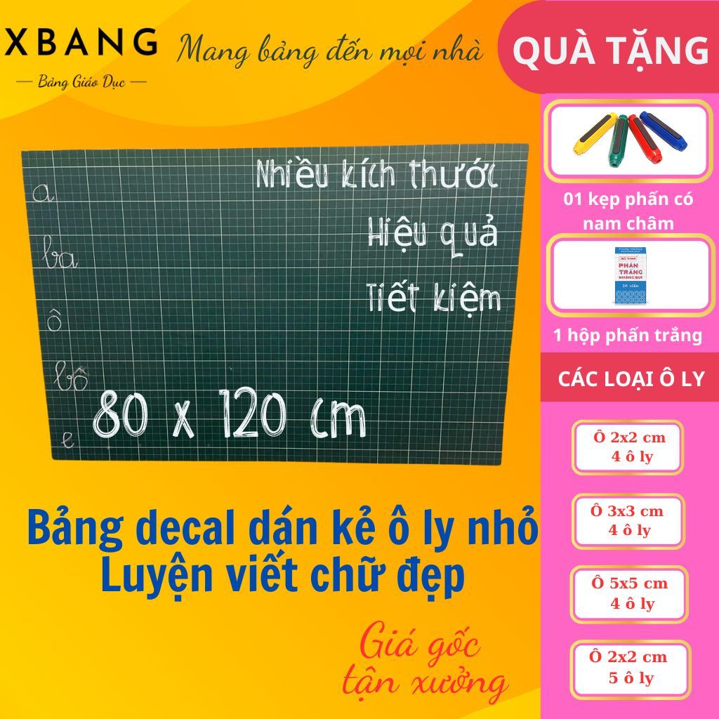 Bảng ô ly nhỏ dán tường Cao Cấp XBANG các loại ô ly nhỏ làm bảng phụ ...
