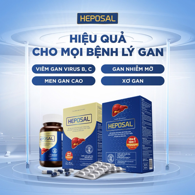 Heposal - Giải Độc Gan, Bổ Gan, Thải Độc Gan, Silymarin, Tăng Cường ...
