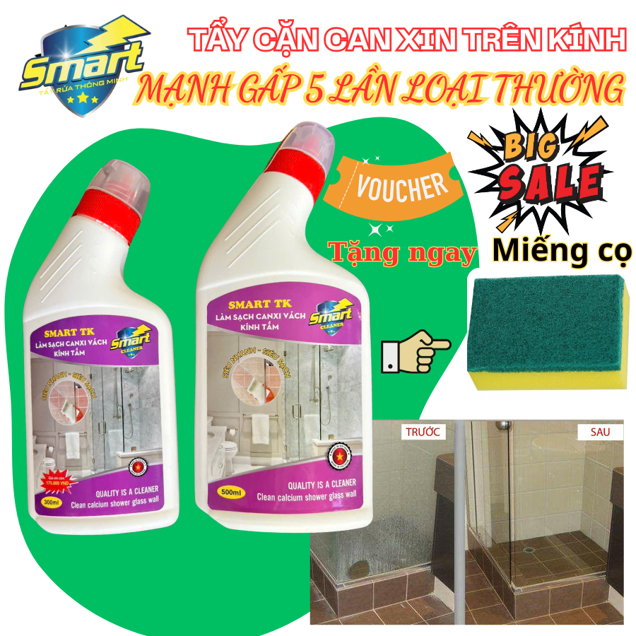 Tẩy cặn canxi trên vách kính nhà tắm, Tẩy ố kính ô tô, dung dịch tẩy ...