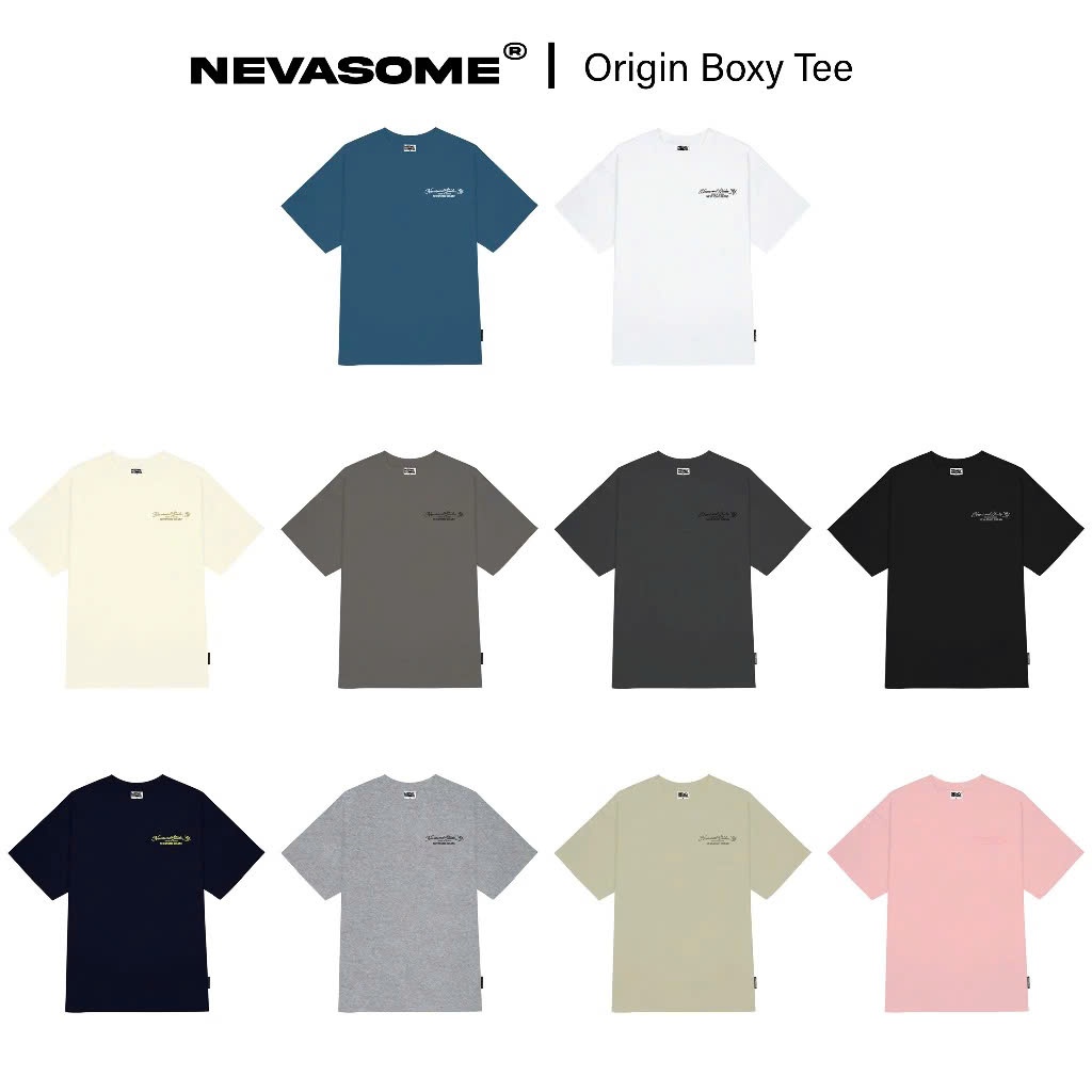 Áo Thun Boxy Local Brand NEVASOME Origin 10 Màu Cotton 260 gsm Tay Lỡ ...