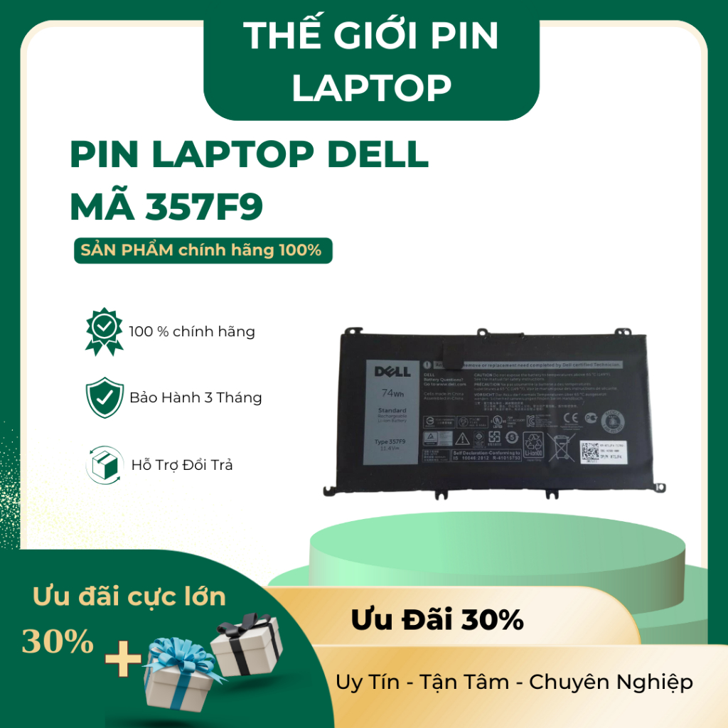 Pin laptop Dell Inspiron 15 5576, 15 5577, 15 7557, 15 7566, 17 7759 ...