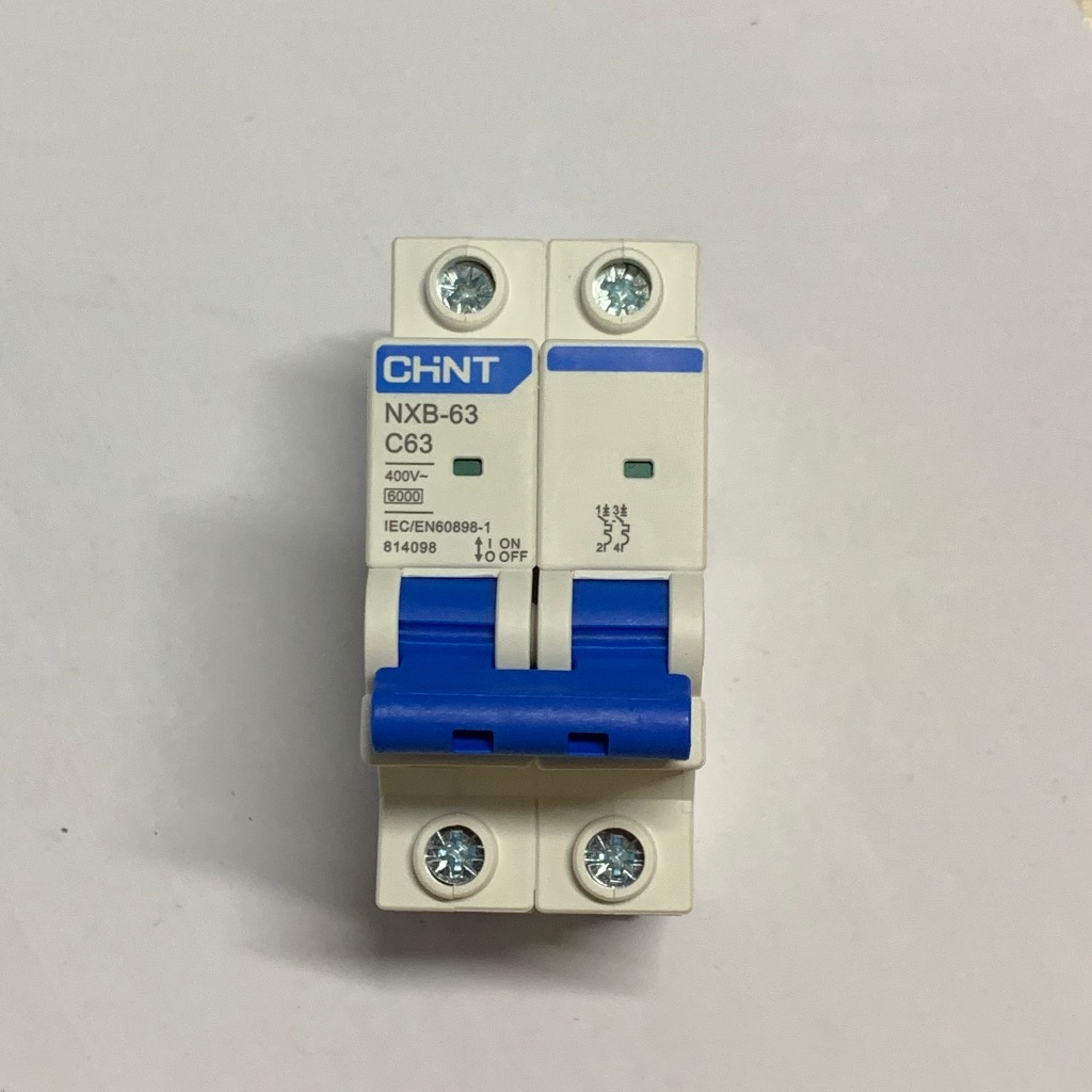Aptomat CHINT 2 pha 63A NXB 2P C63, cầu dao tự động 2 pha 63A hãng CHINT ELECTRIC hàng chính ...
