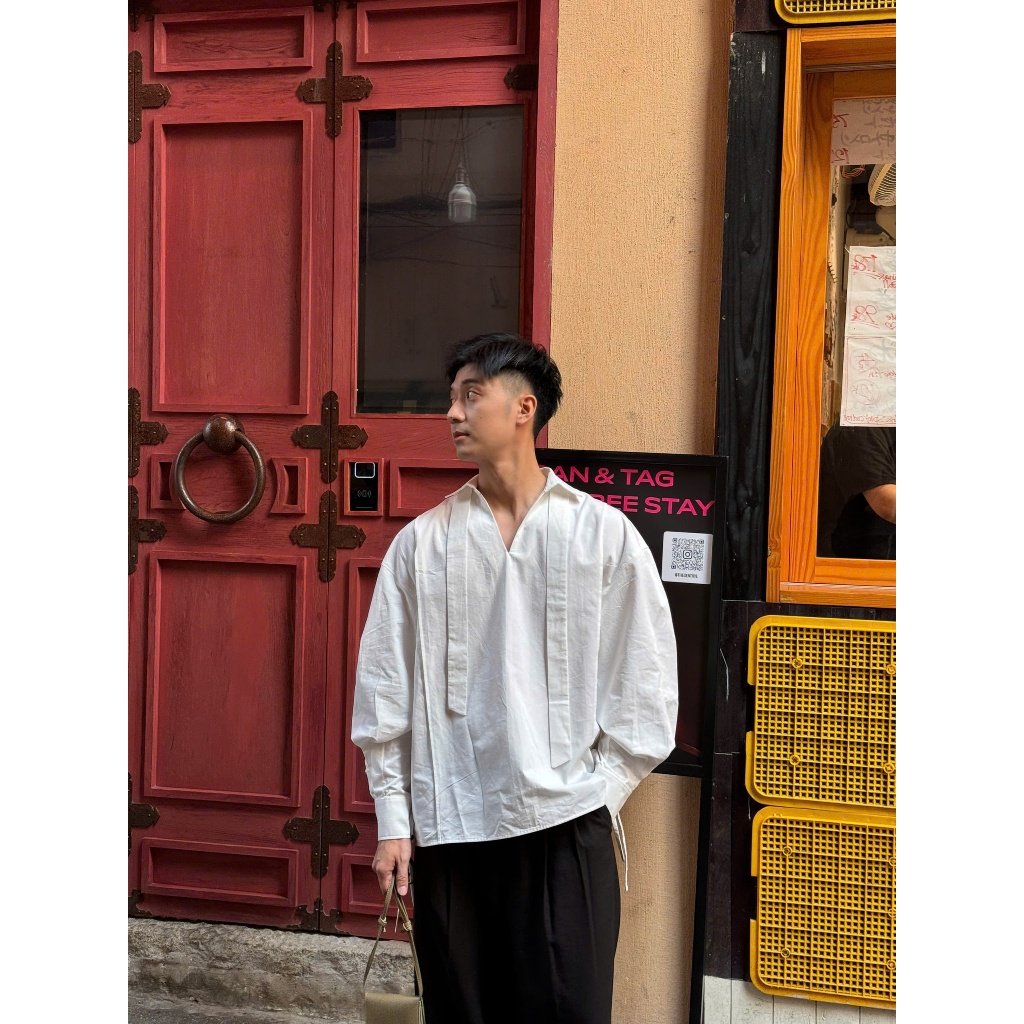 Áo sơ mi nam tay bồng cách điệu TaTa shirt by Scott Sor | Shopee Việt Nam