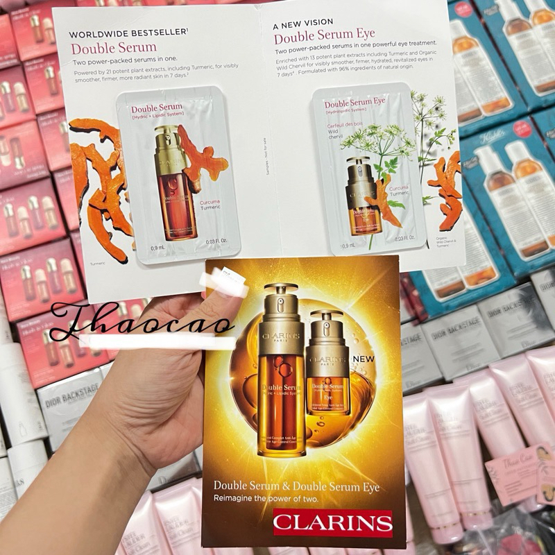 Sample serum dưỡng da + serum mắt clarins | Shopee Việt Nam