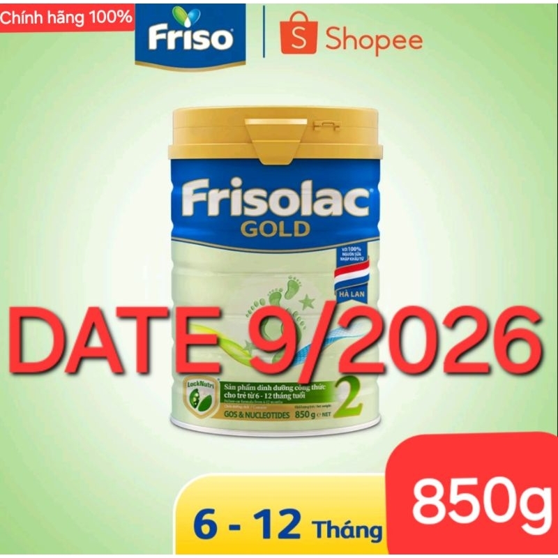 [ CHÍNH HÃNG 100% ] Sữa Bột Frisolac gold 2 850g 6 _ 12 tháng DATE MỚI - Chính Hãng | Shopee ...