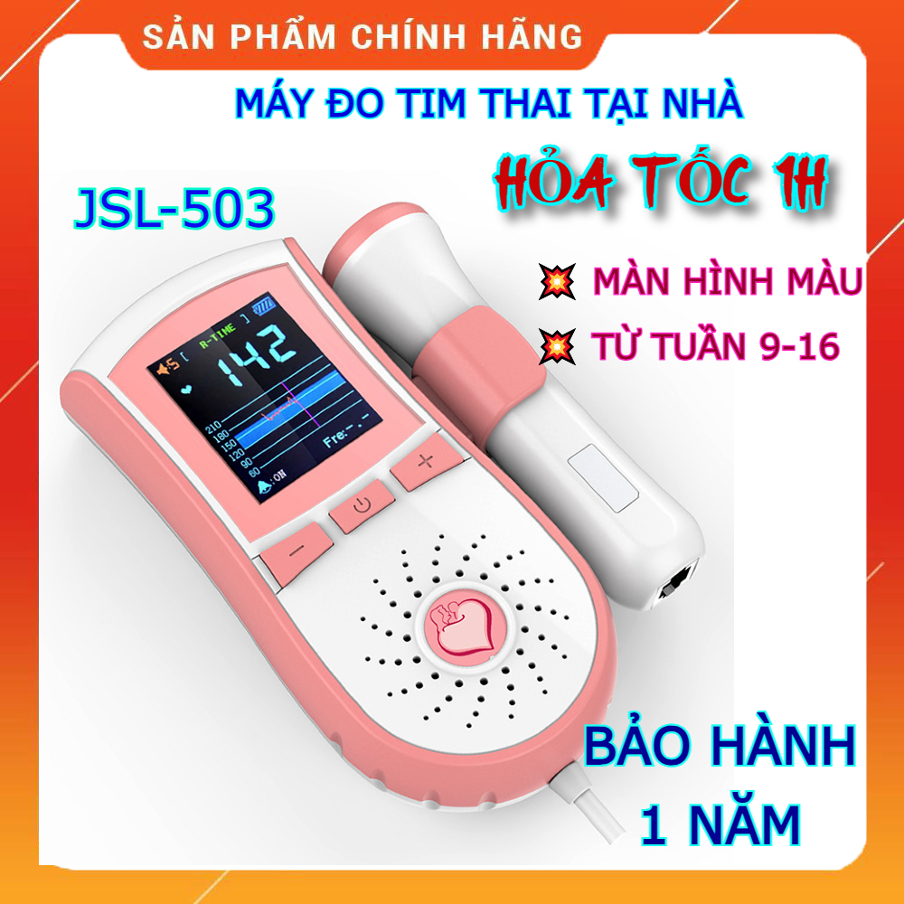 (HỏaTốc1h) Tặng Gel- Máy đo tim thai tại nhà Fetal Doppler JSL-T503 ...