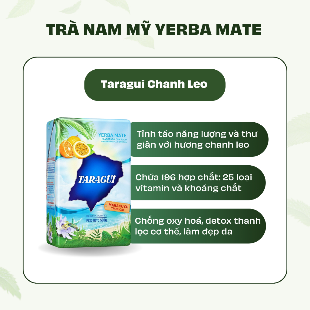 TRÀ YERBA MATE TARAGUI CHANH LEO | Shopee Việt Nam