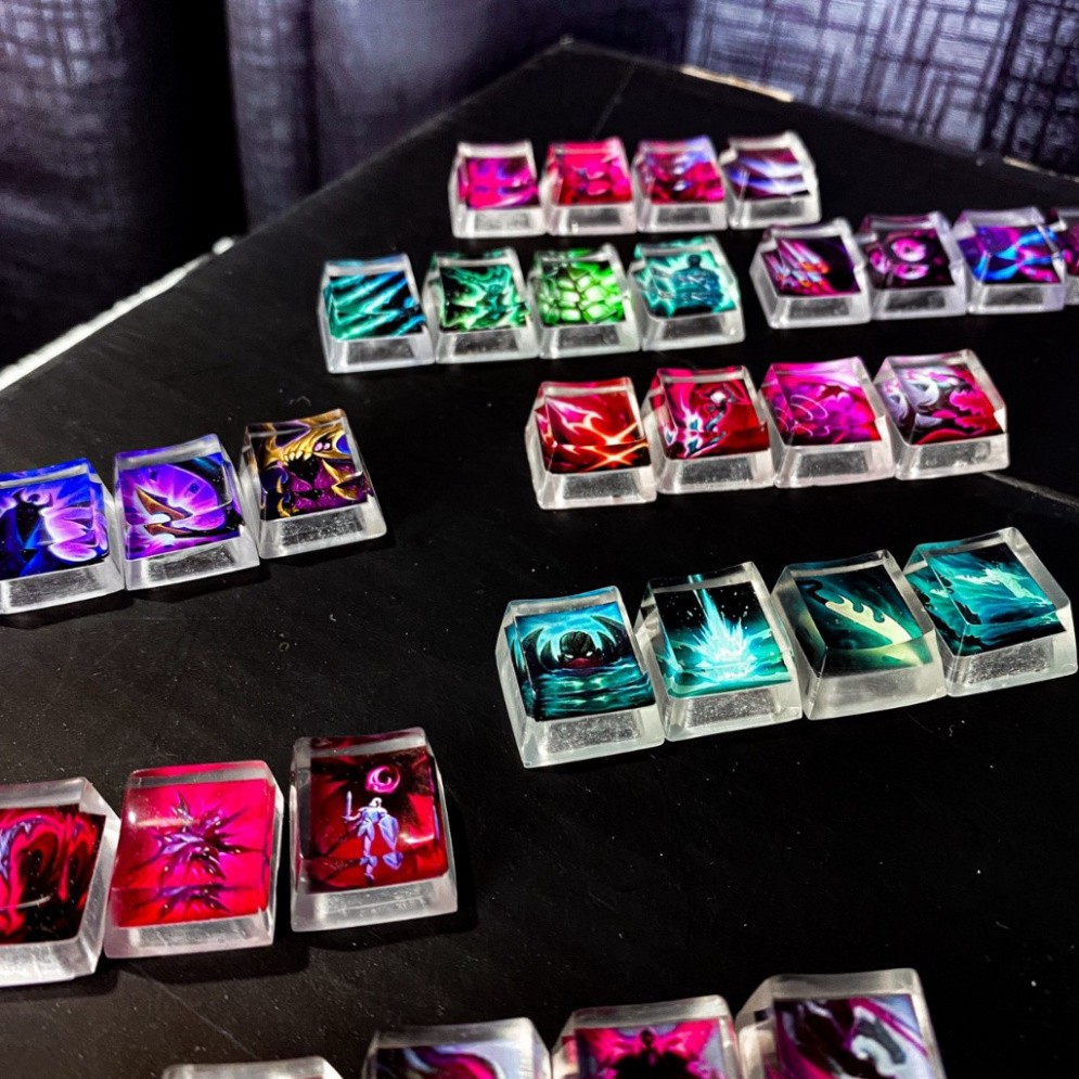 Keycap skills LOL, bộ phím cơ gắn nút skill lol, Keycap Liên Minh ...