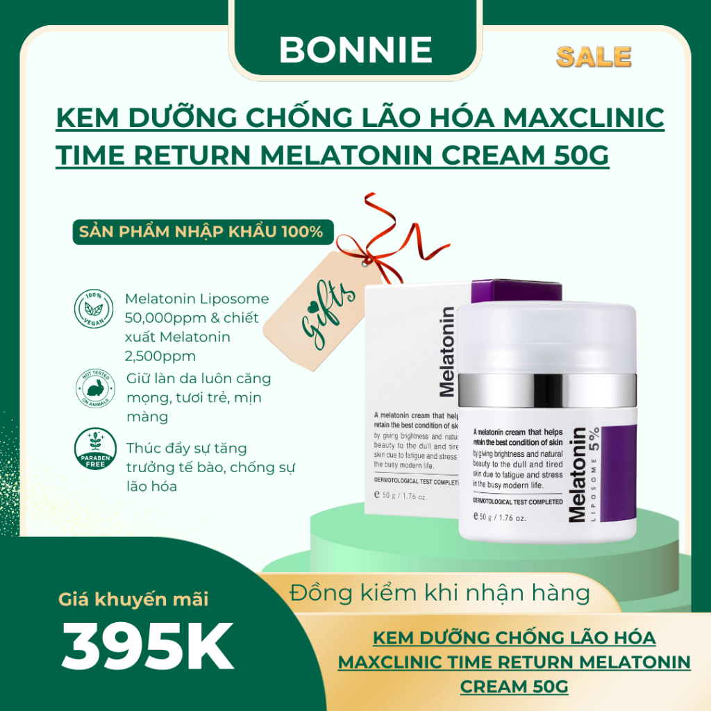 Kem Dưỡng Chống Lão Hóa Maxclinic Time Return Melatonin Cream 50g ...