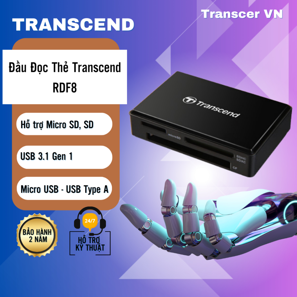 Đầu Đọc Thẻ Nhớ Transcend RDF8 | Shopee Việt Nam