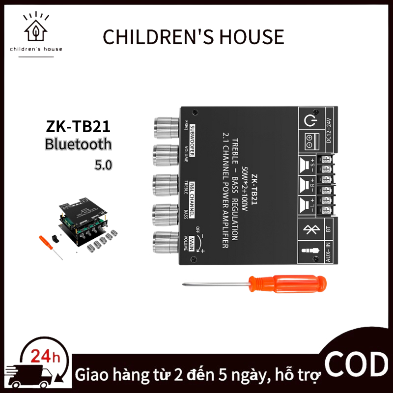 【Hồ Chí Minh】ZK-TB21 mạch khuếch đại mạch loa bluetooth Khuếch Đại siêu trầm Bluetooth 5.0 50WX2 ...