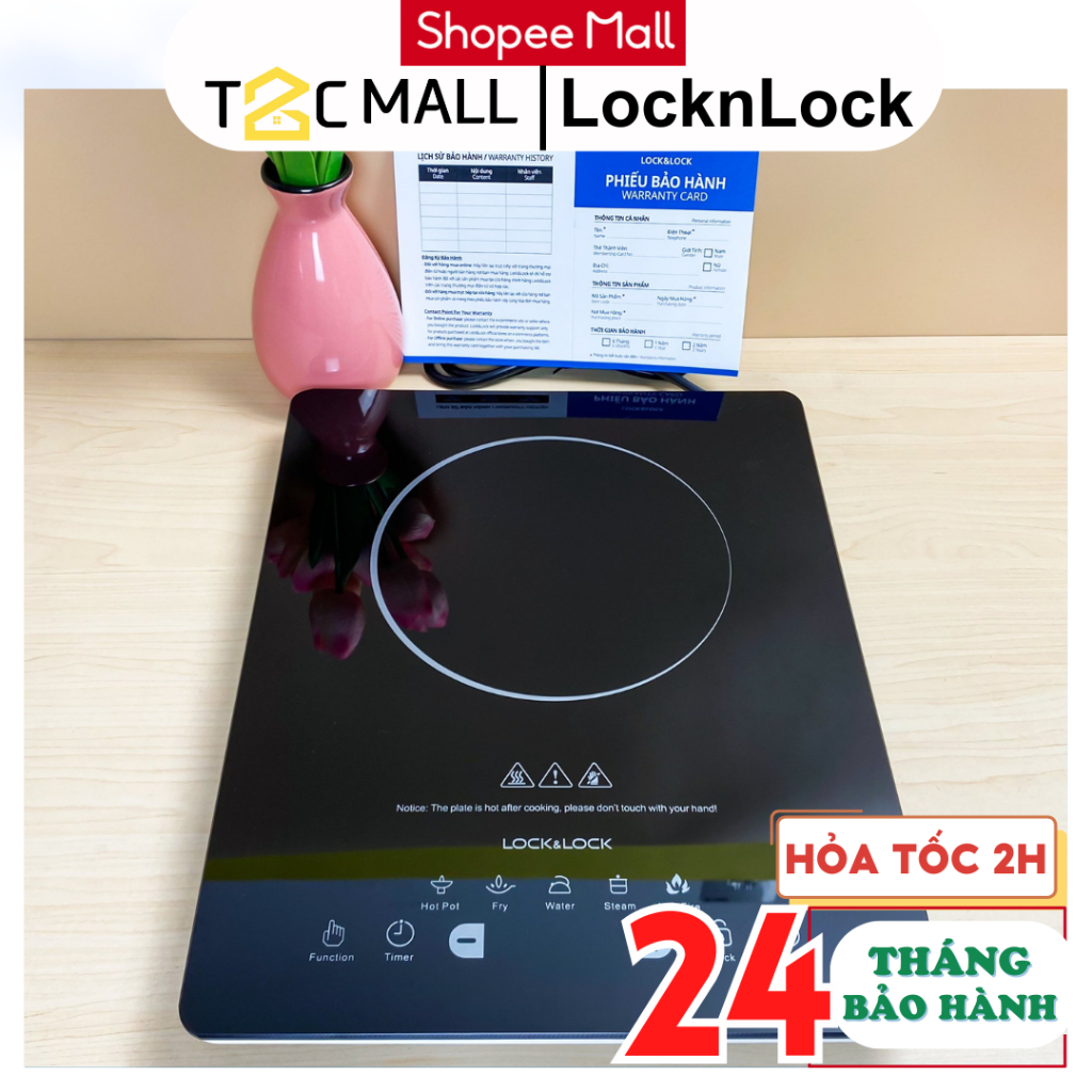 Bếp Từ LocknLock Bếp Từ Đơn Cảm Ứng Nhỏ Gọn Mỏng Chính Hãng Cao Cấp Màu ...
