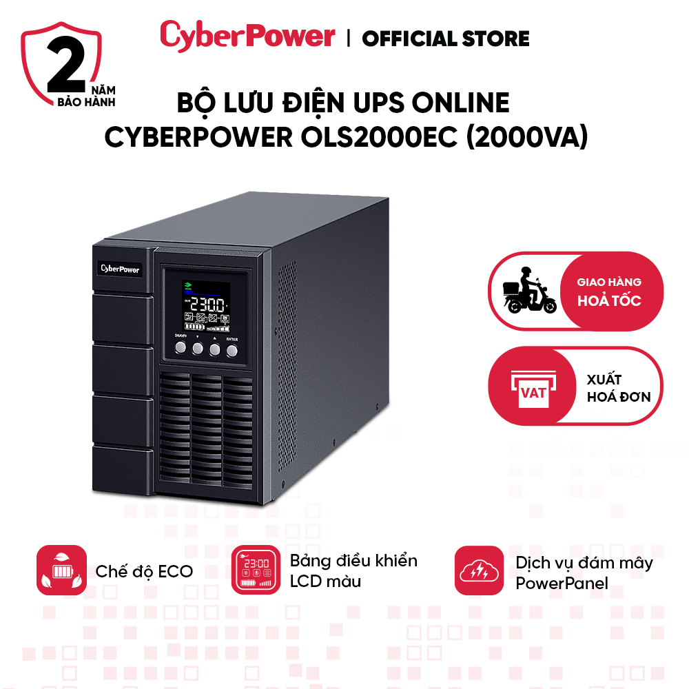 Bộ Lưu Điện UPS Online CyberPower OLS2000EC (2000VA/1600W), Sóng Sine ...