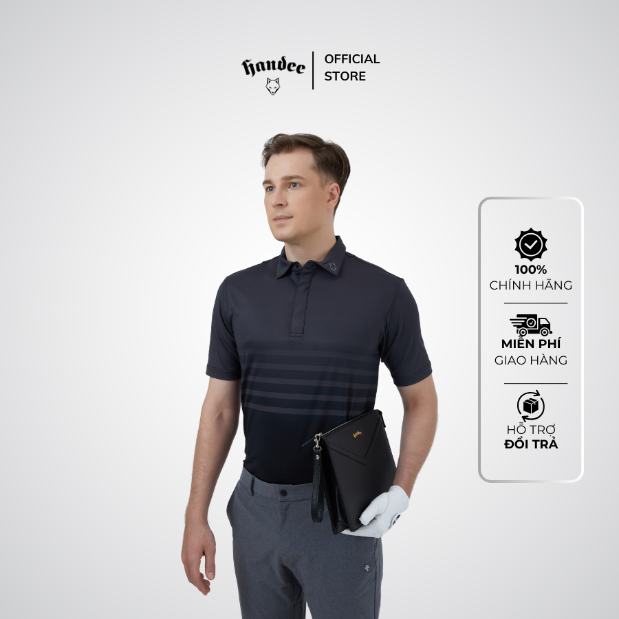 ÁO POLO THỂ THAO, ÁO GOLF NAM HANDEE 4 SỌC NGANG CAO CẤP | Shopee Việt Nam