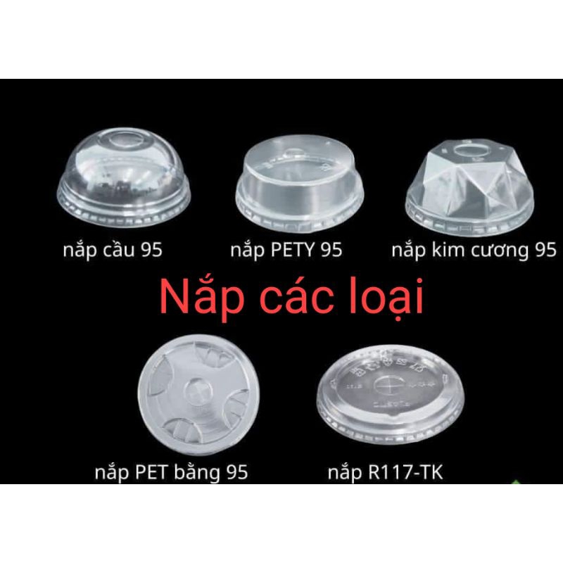Lốc 50 nắp fi95 nắp bằng nắp cầu nắp cao dùng cho ly pp | Shopee Việt Nam
