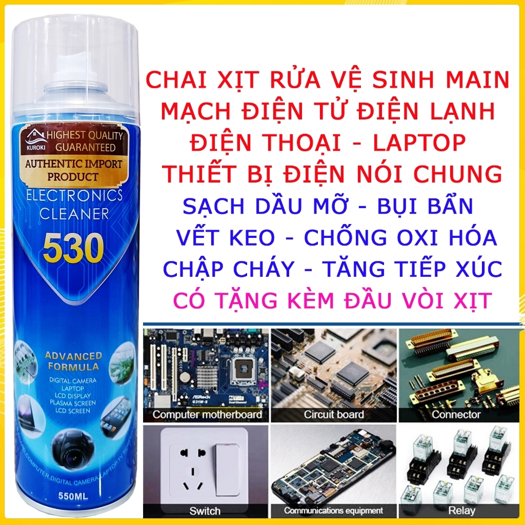 550ml Vệ Sinh Rửa Bo Mạch Điện electronic cleaner - Làm Sạch main mạch, Jacks cắm, Máy in, Thẻ ...