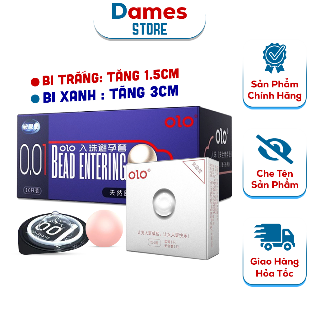 Bao cao su OLO Bi +3cm Bead Entering, Bcs Siêu Mỏng 0.01mm, Nhiều Gel ...