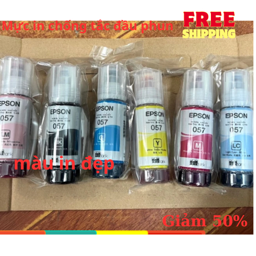 Mực in mã 057 ecotank cho máy in Epson L8050, Epson L18050 nhập khẩu ...