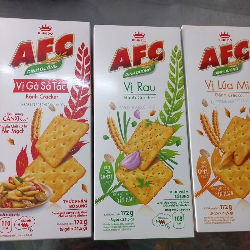 Bánh AFC Vị rau, lúa mì 172g | Shopee Việt Nam